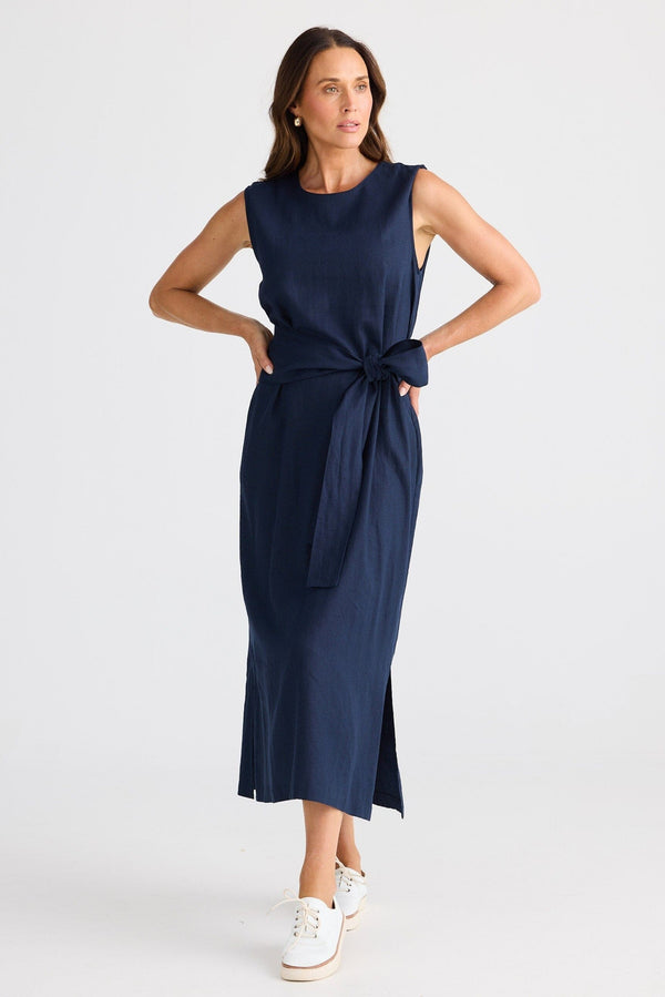 BRAVE AND TRUE Turning Point Dress - Navy - Zabecca Living