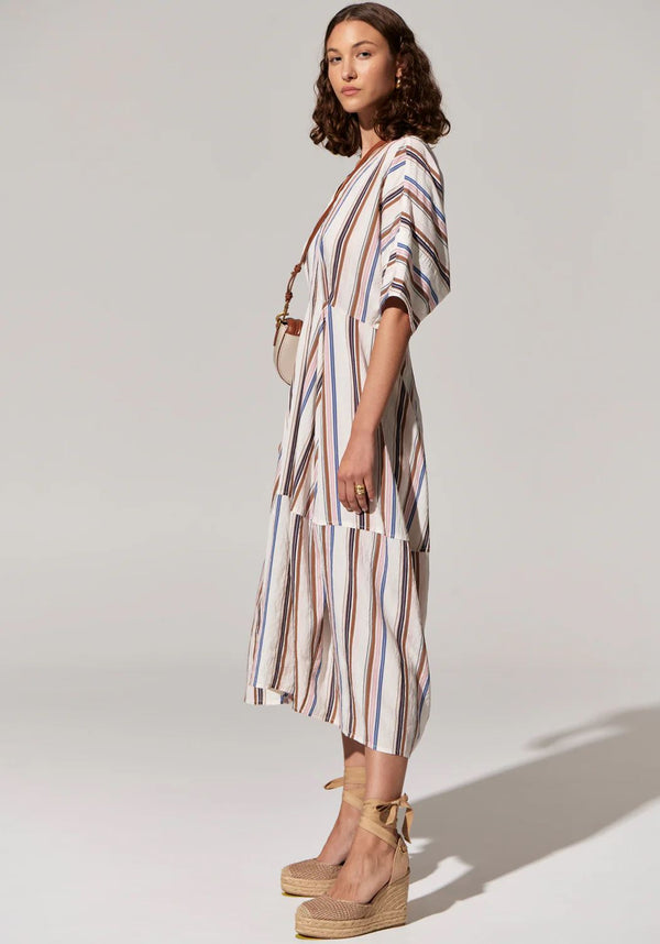 POL Jet Day Dress - Jet Multistripe - Zabecca Living