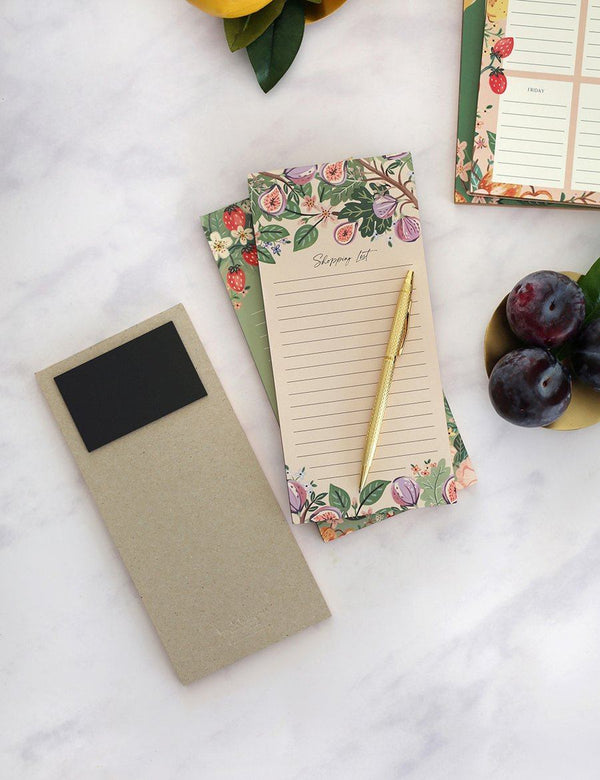 BESPOKE LETTERPRESS | DL Fig Notepad - Shopping List - Zabecca Living