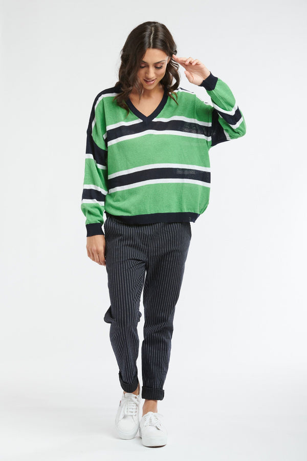 Italian Star | Ivy Women's Knit Jumper - Green | Zabecca Living