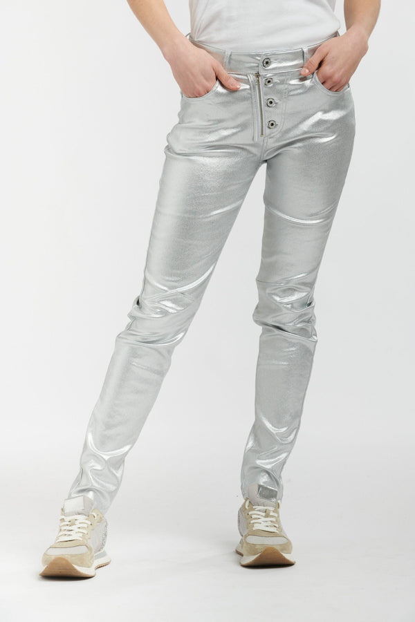 Italian Star | Stevie Jeans - Silver Metallic | Zabecca Living
