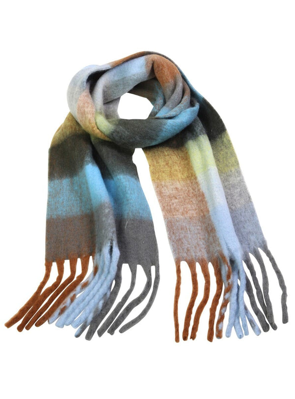 Tiger Tree | Checkers Scarf - Sky | Zabecca Living